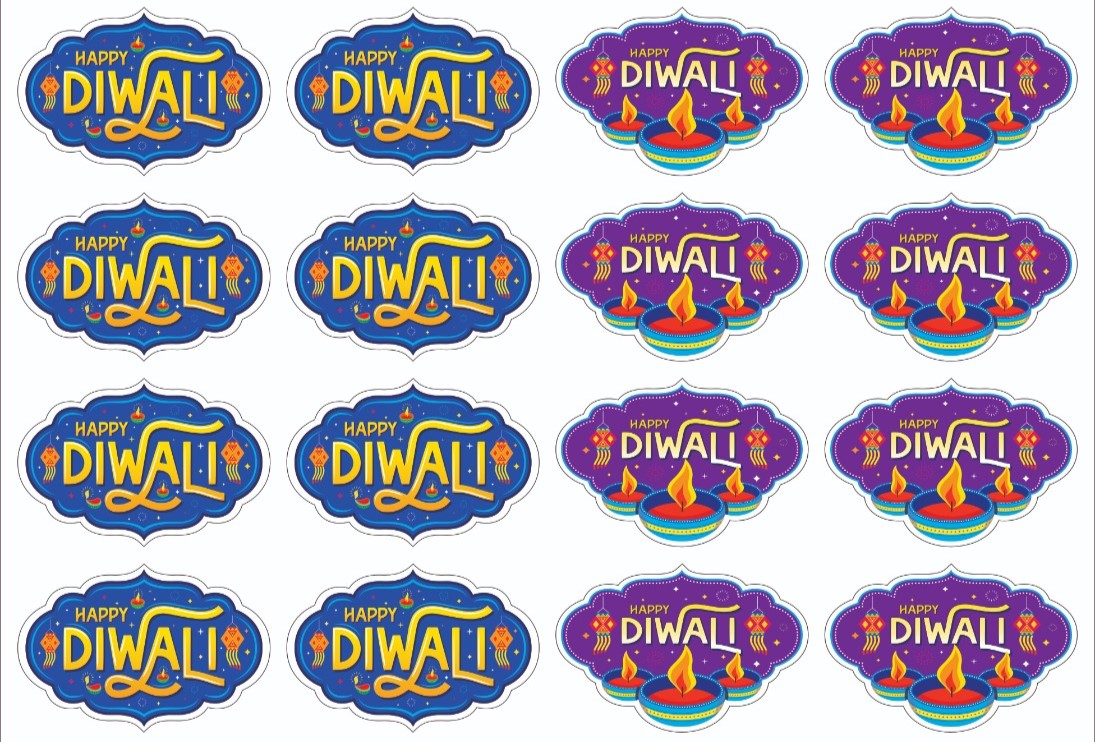 Happy Diwali Tags/ Stickers for hampers – Brand Packaging